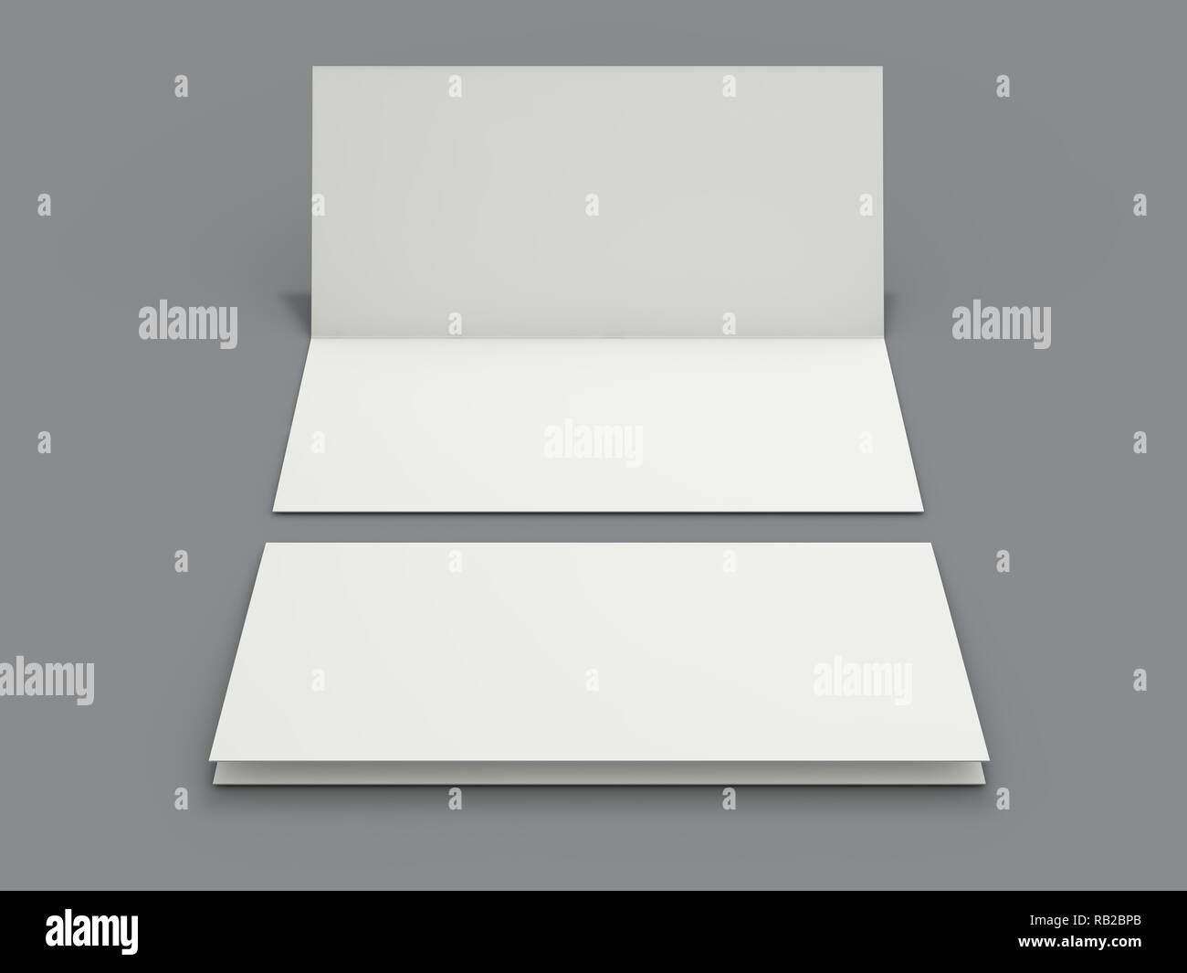 Blank portrait mock-up paper. Brochure, magazine, postcard isolated. 3D ...