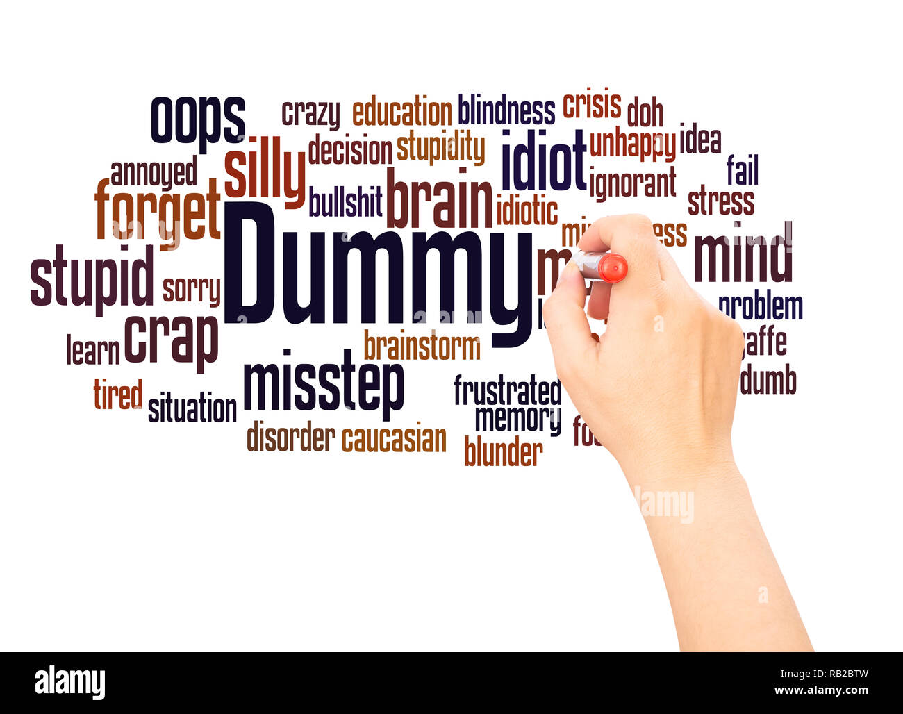 Dummy word cloud hand writing concept on white background Stock Photo ...