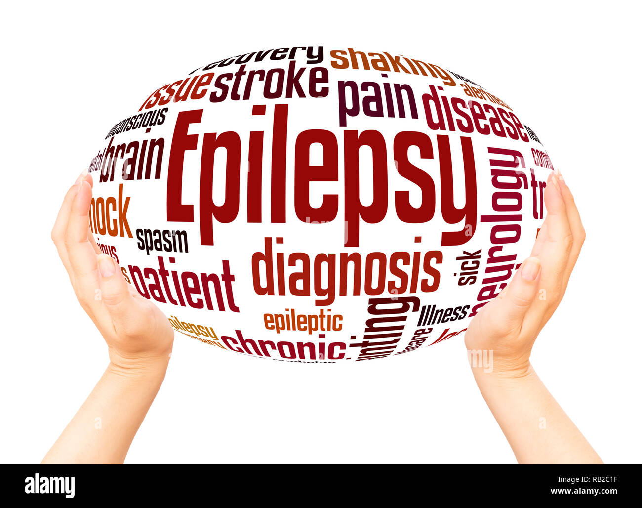 Epilepsy word cloud hand sphere concept on white background Stock Photo ...
