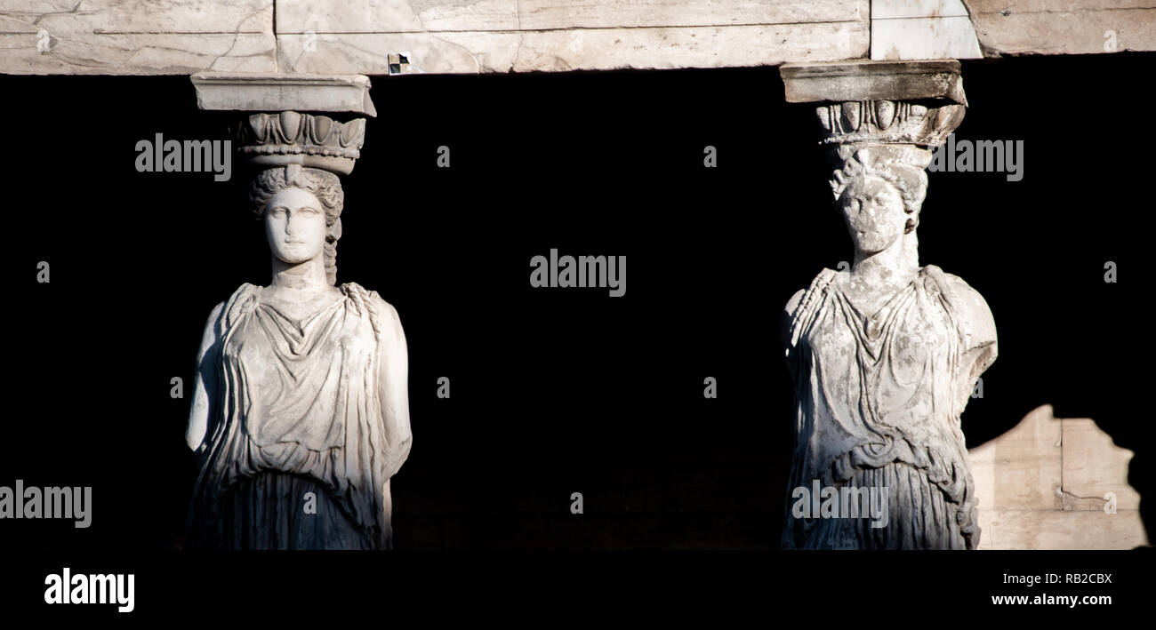 Porch of the Maidens at the Athens Acropolis Stock Photo - Alamy