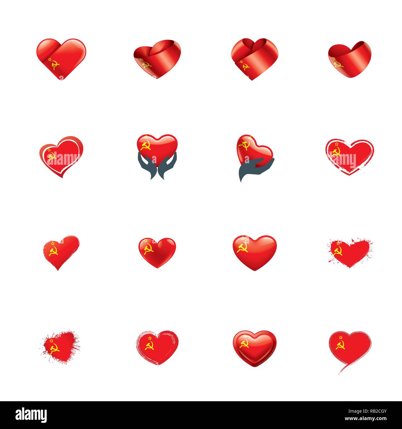 The red flag of the USSR. Vector illustration on white background Stock ...