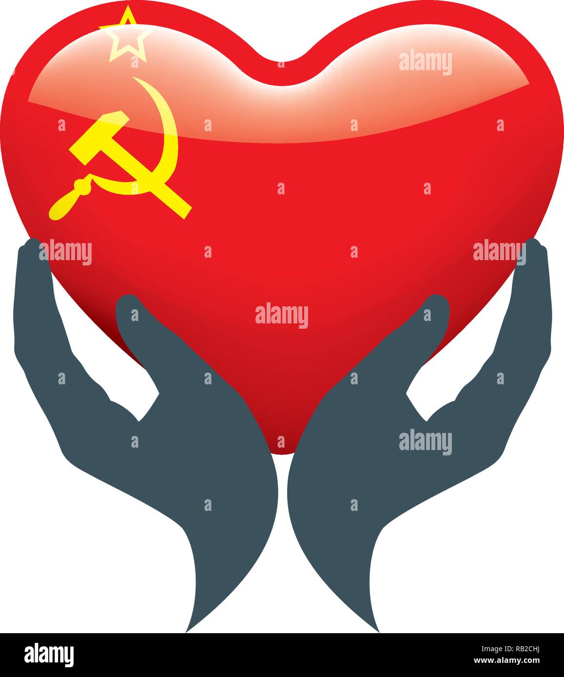 The red flag of the USSR. Vector illustration on white background Stock ...
