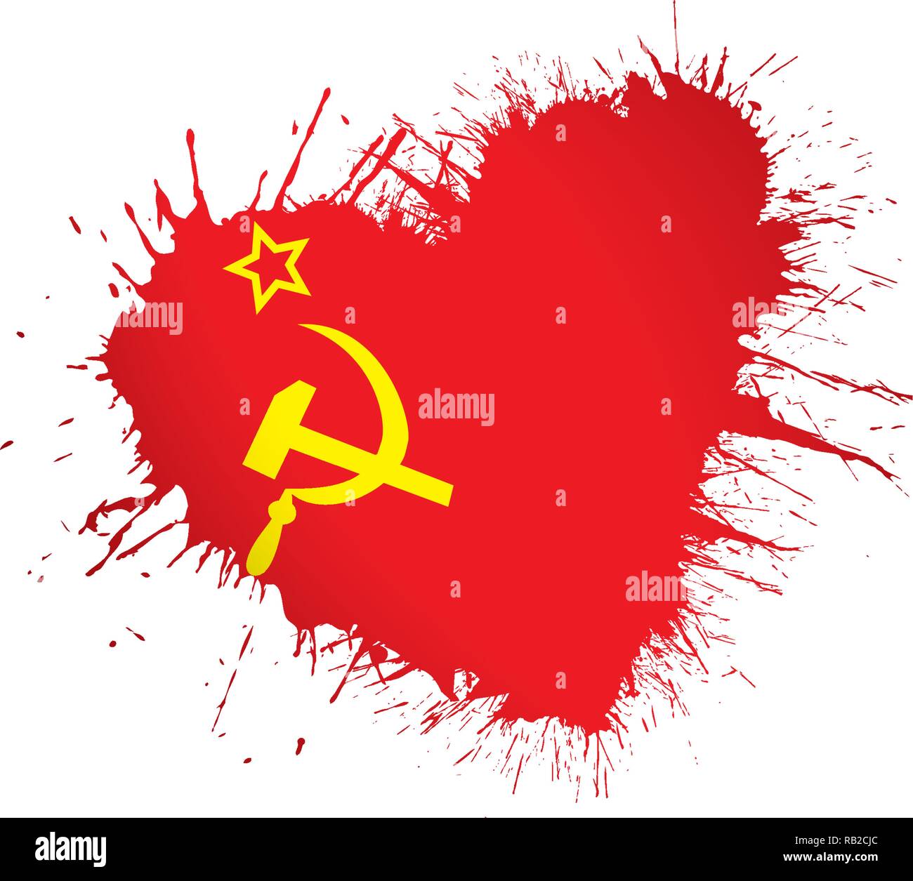 The red flag of the USSR. Vector illustration on white background Stock ...