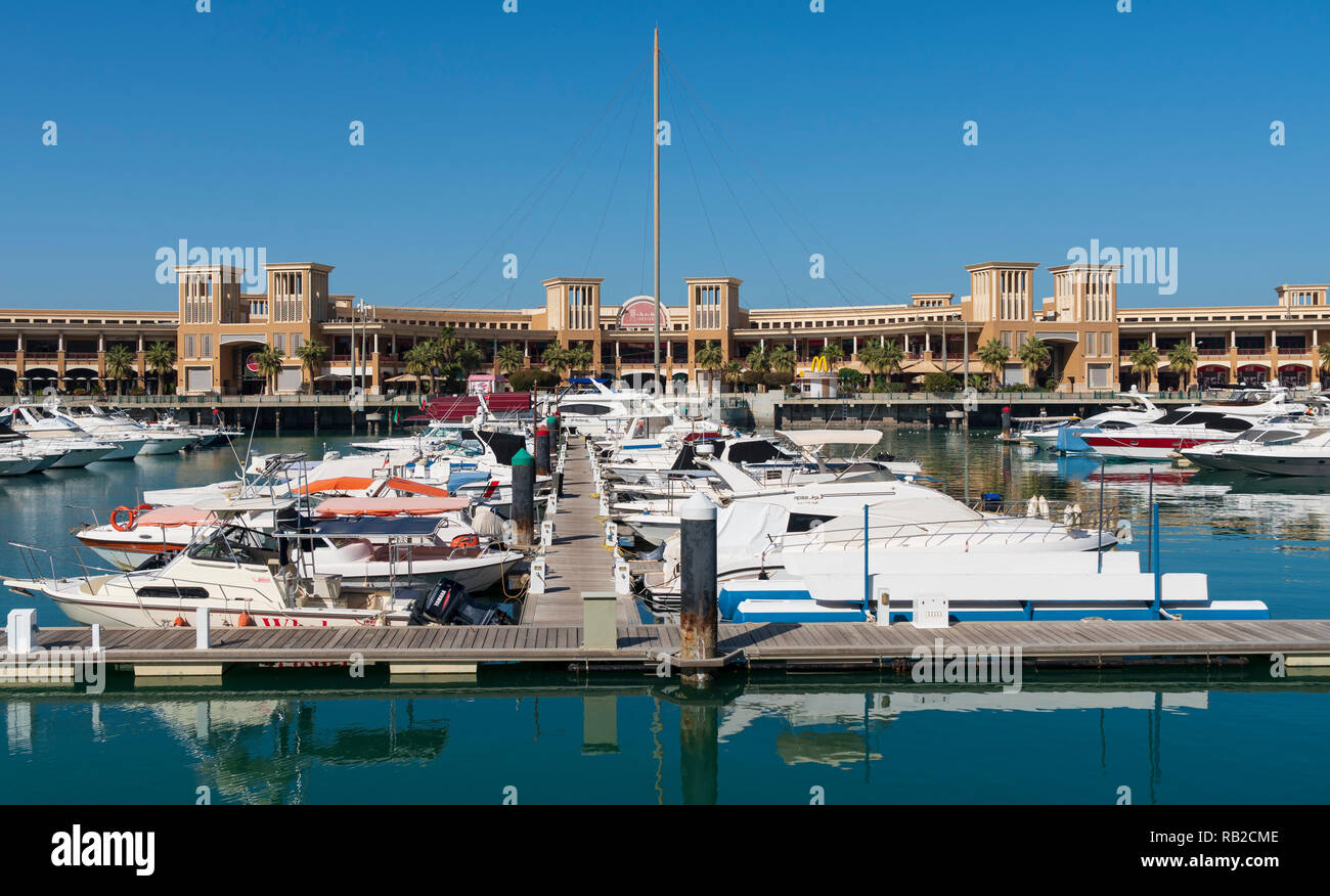 Marina at Souq Sharq shopping mall in Kuwait City, Kuwait Stock Photo ...