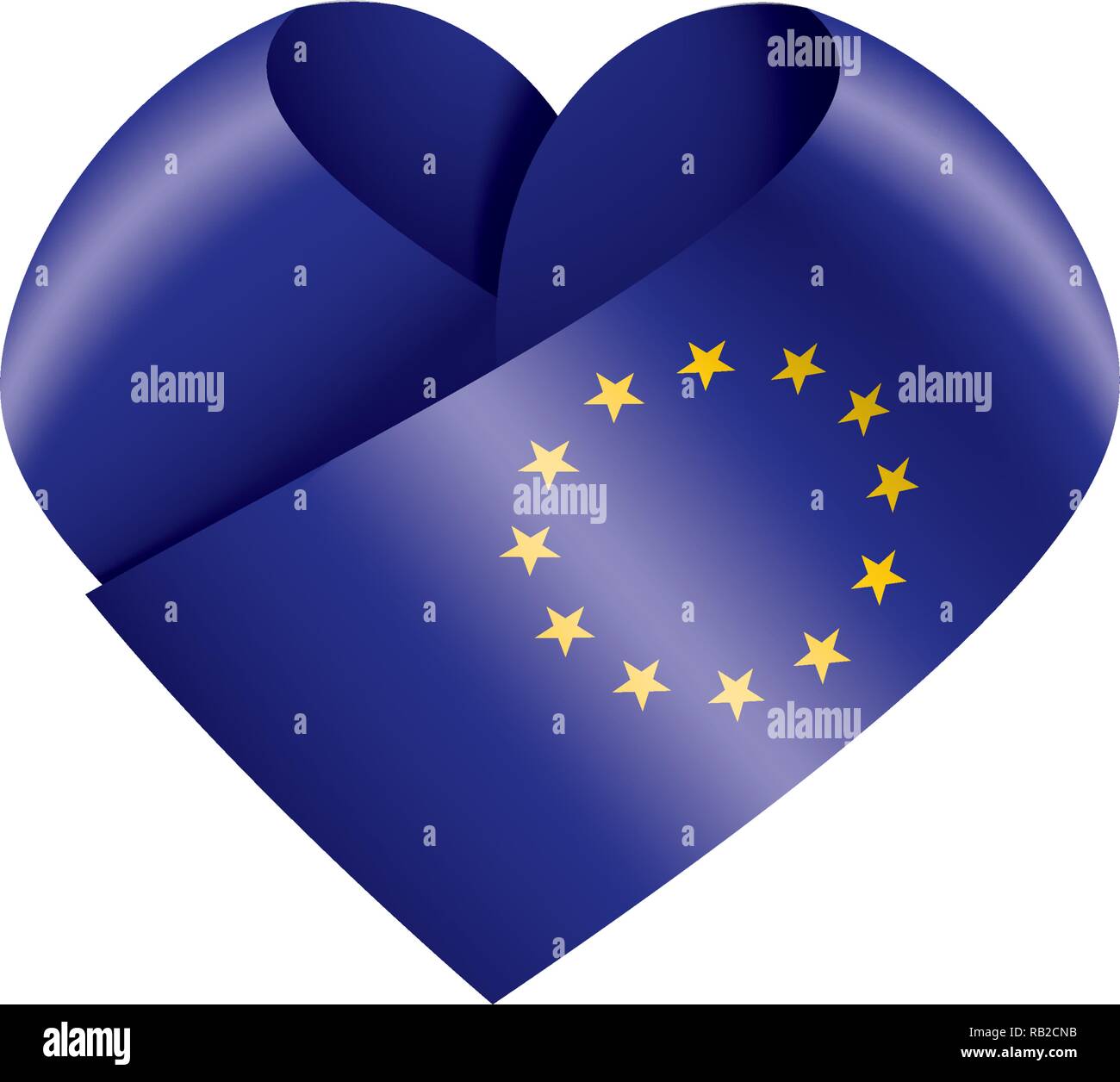 European union flag, vector illustration on a white background Stock ...