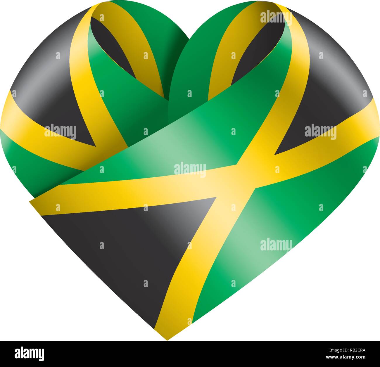 Jamaica 3d heart flag Stock Vector Images - Alamy