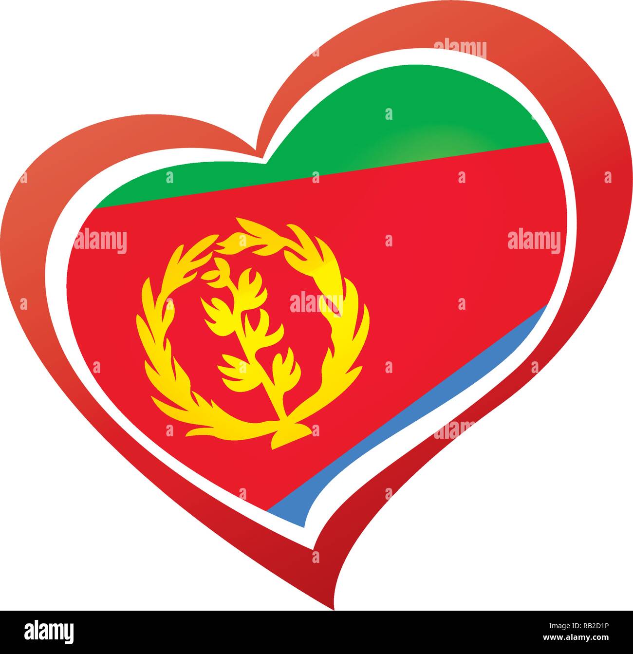 Eritrea flag, vector illustration on a white background Stock Vector ...