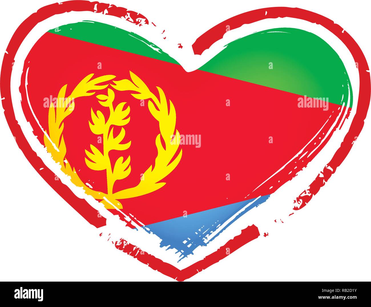 Eritrea flag, vector illustration on a white background Stock Vector ...
