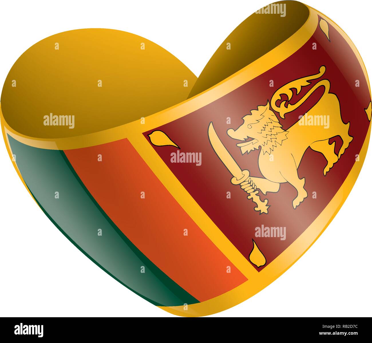 Sri Lanka flag, vector illustration on a white background Stock Vector ...