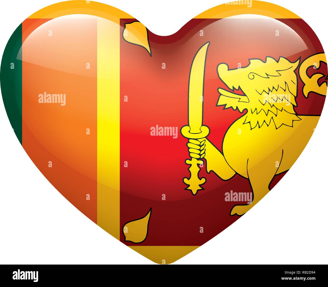 Sri Lanka flag, vector illustration on a white background Stock Vector ...