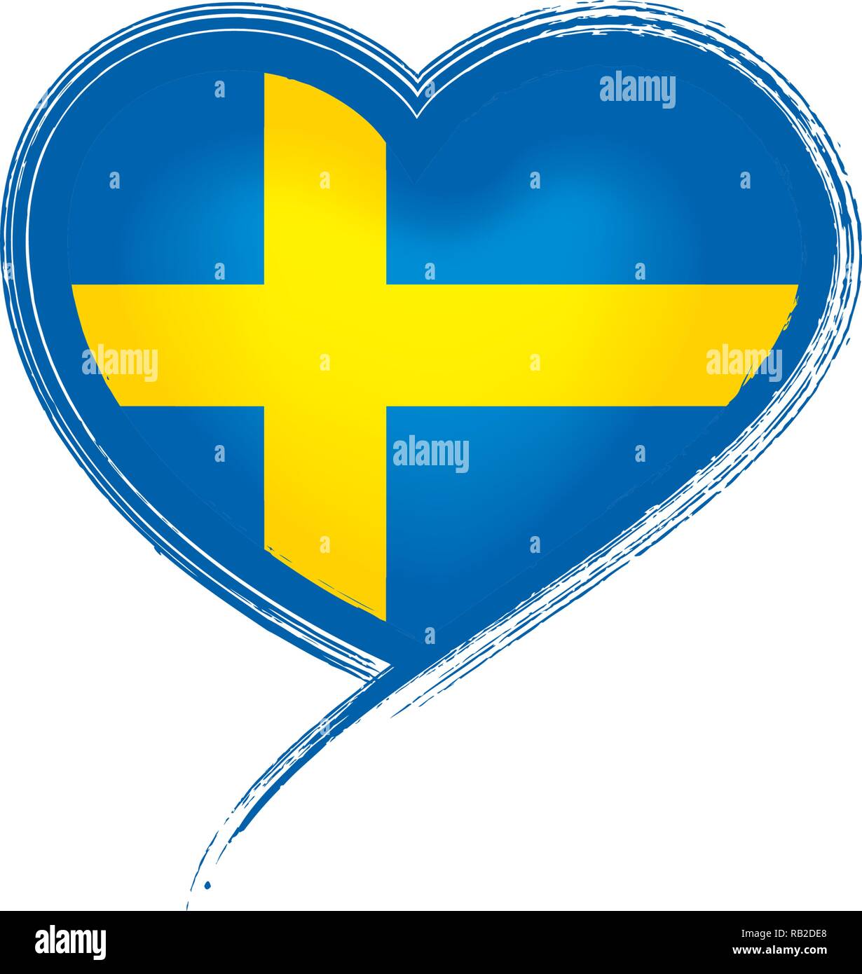 Sweden flag, vector illustration on a white background Stock Vector ...