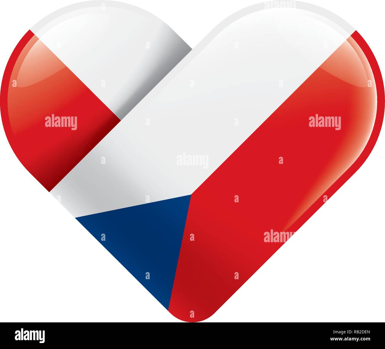 Czechia flag, vector illustration on a white background Stock Vector ...