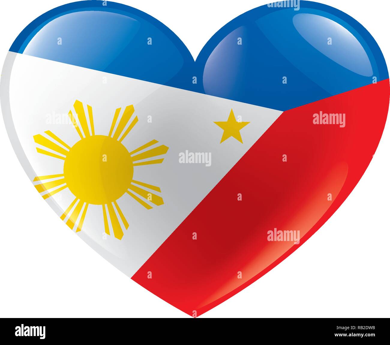 Philippines flag, vector illustration on a white background Stock ...