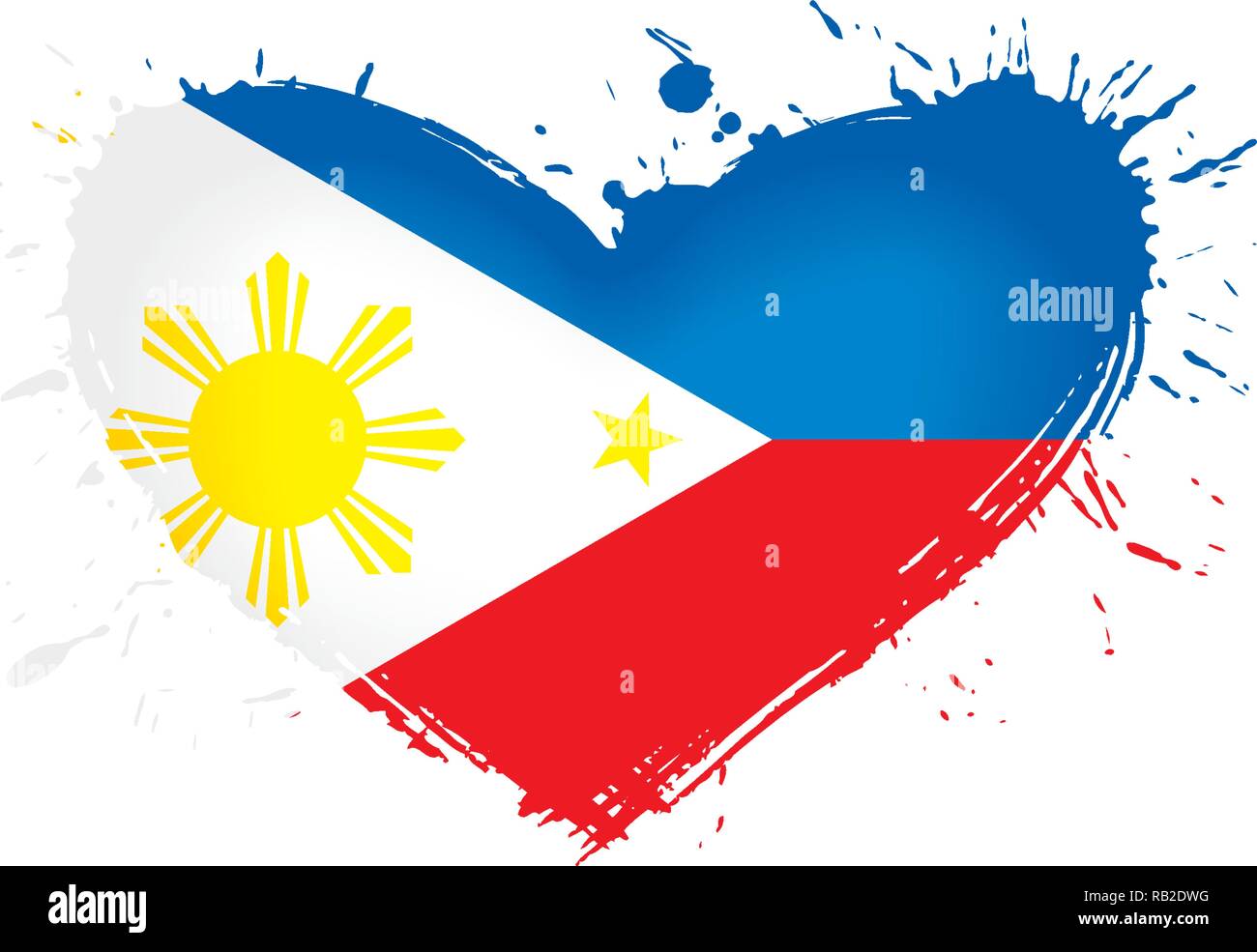 Philippines flag, vector illustration on a white background Stock ...