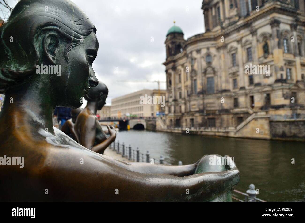 The face of a woman's famous sculture in Berlin Stock Photo - Alamy