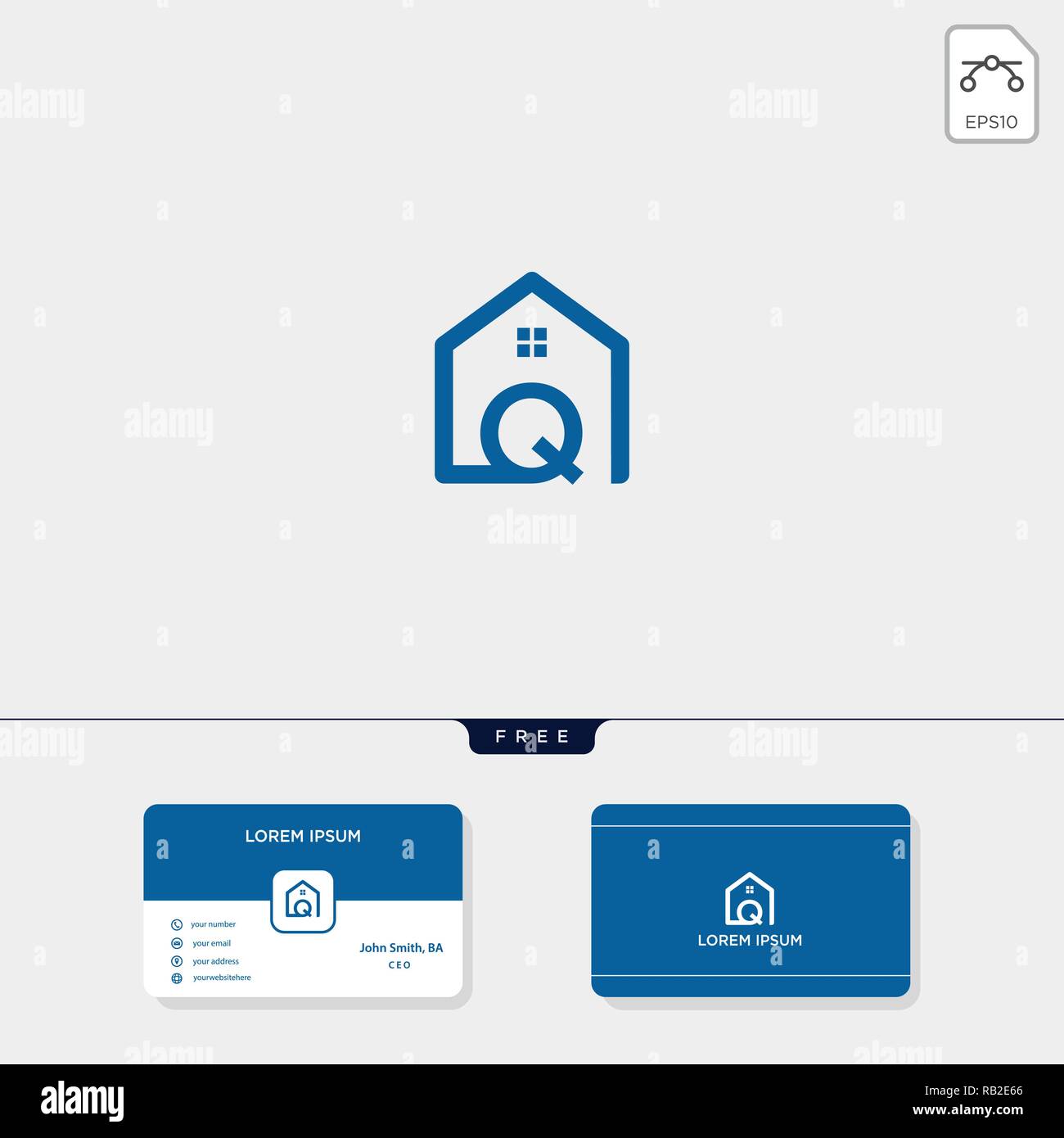 initial Q creative logo template, minimalist logo for real estate ...