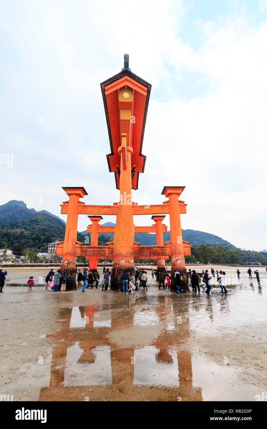 Japan. The Great Torii at the Itsukushima Shinto shrine on Miyajima ...