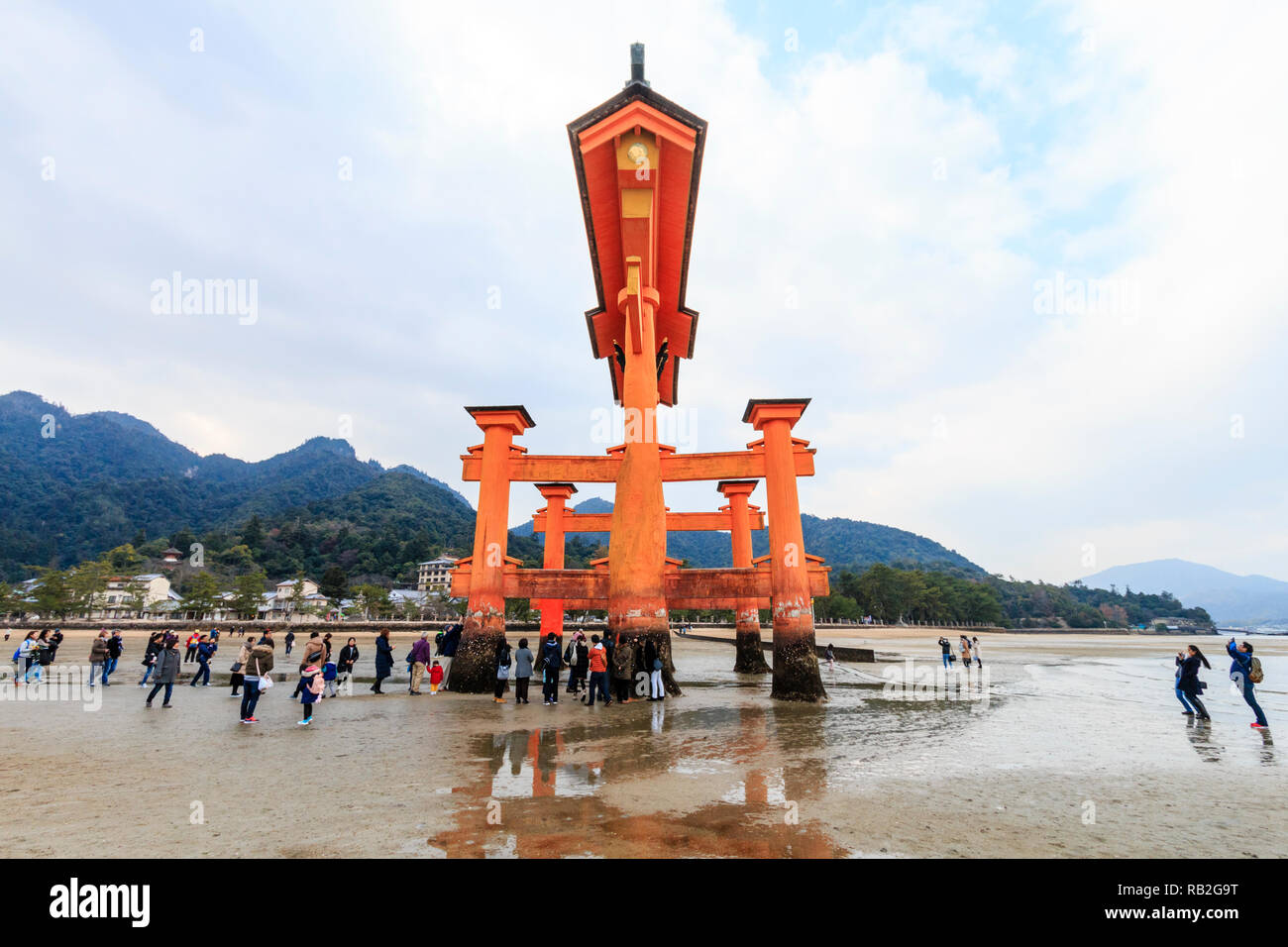 Japan. The Great Torii at the Itsukushima Shinto shrine on Miyajima ...