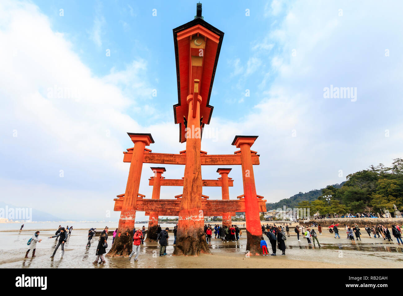Japan. The Great Torii at the Itsukushima Shinto shrine on Miyajima ...