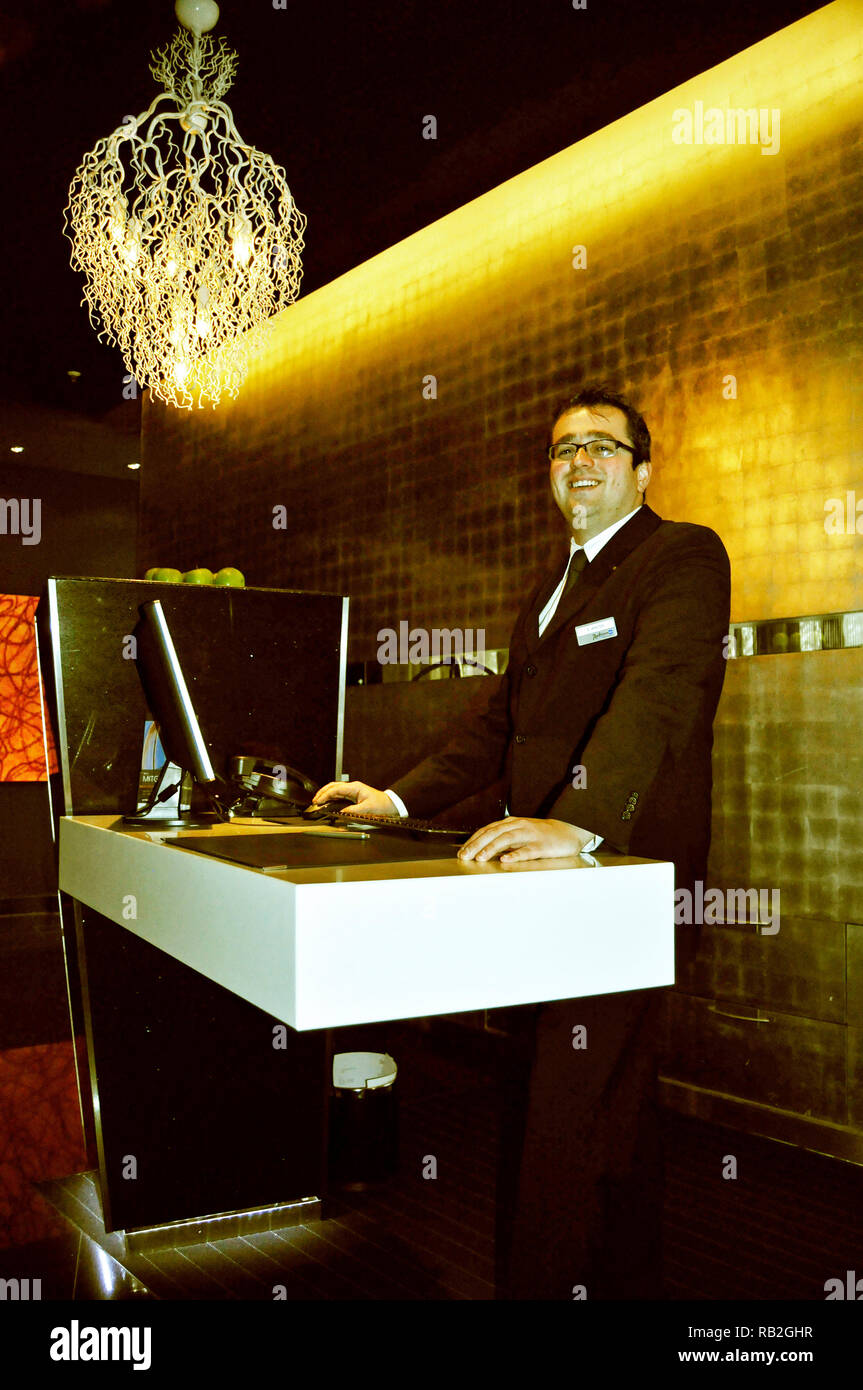 Radisson Blu Hotel, Reception, Hamburg, Germany Stock Photo - Alamy