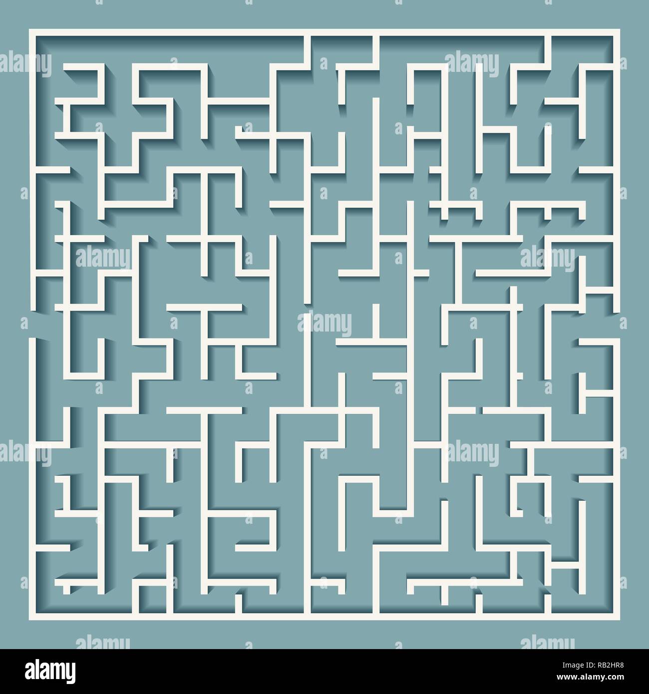 Square labyrinth maze. Simple or difficult vector labyrinth vector ...