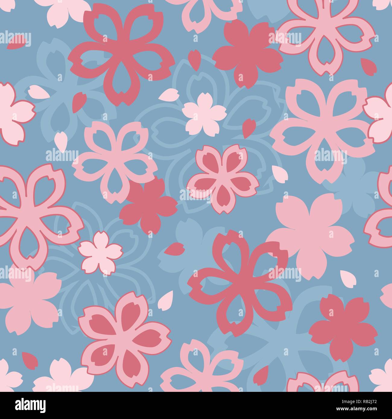 Pink cherry blossom on Stock Vector Images - Alamy