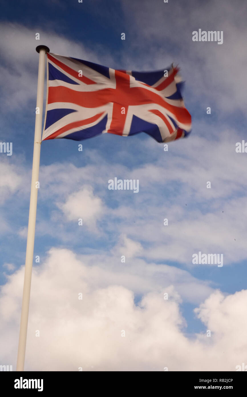 Blue british flag hi-res stock photography and images - Alamy