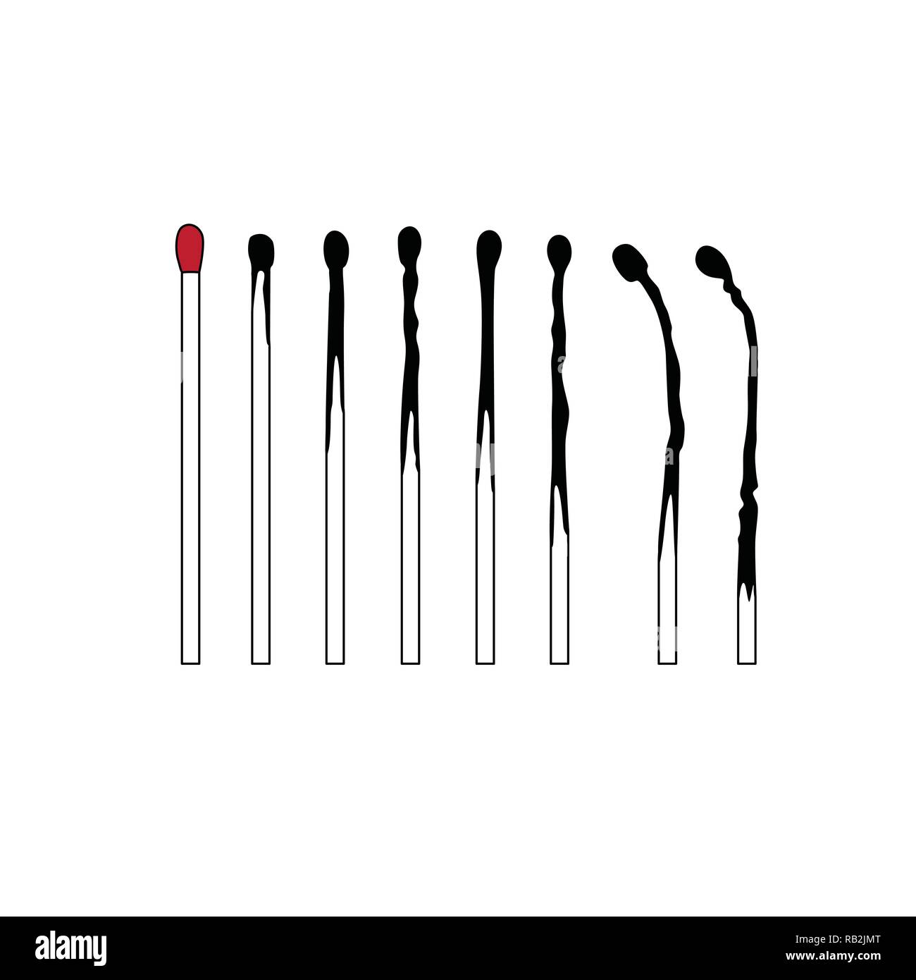 Hand Drawn Matchstick Collection Stock Vector Image & Art - Alamy