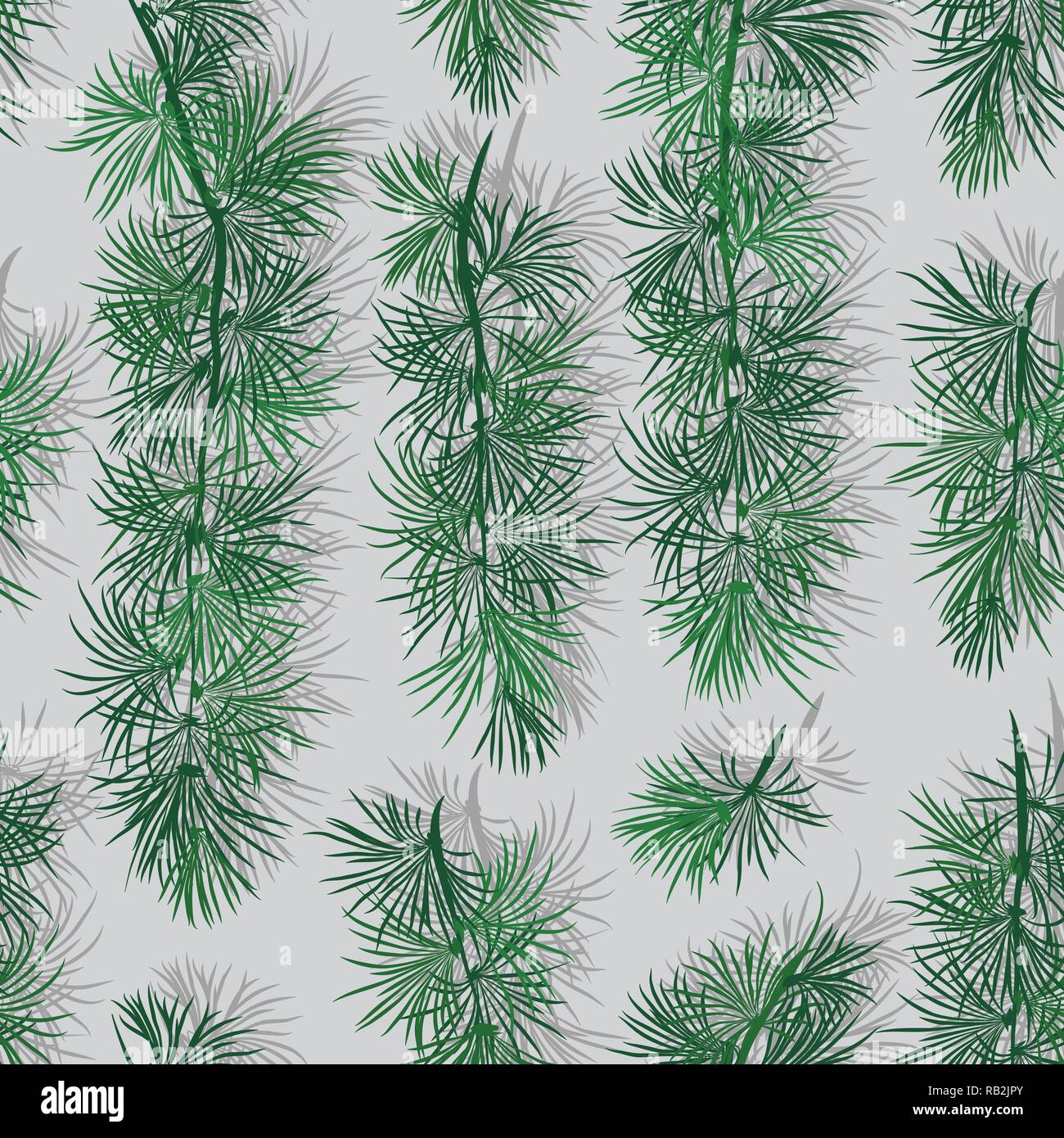 Pine branches on winter Stock Vector Images - Alamy