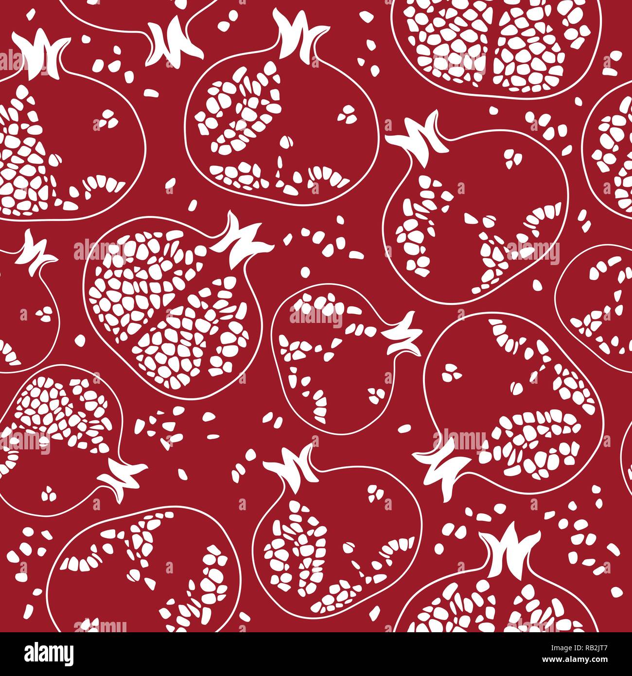 Pomegranate print Stock Vector Images - Alamy