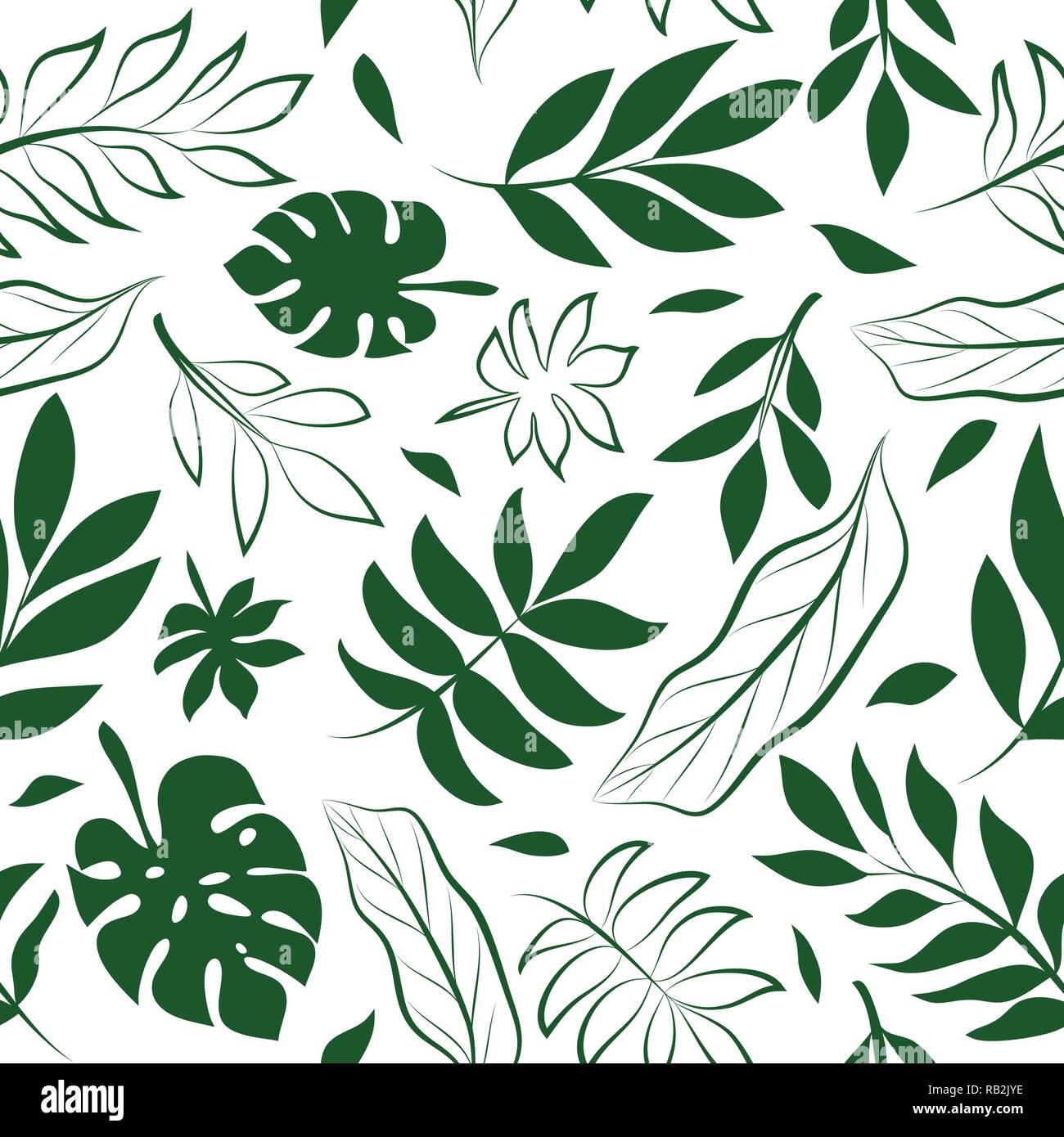 Tropical Leaves Seamless Pattern Stock Vector Image & Art - Alamy