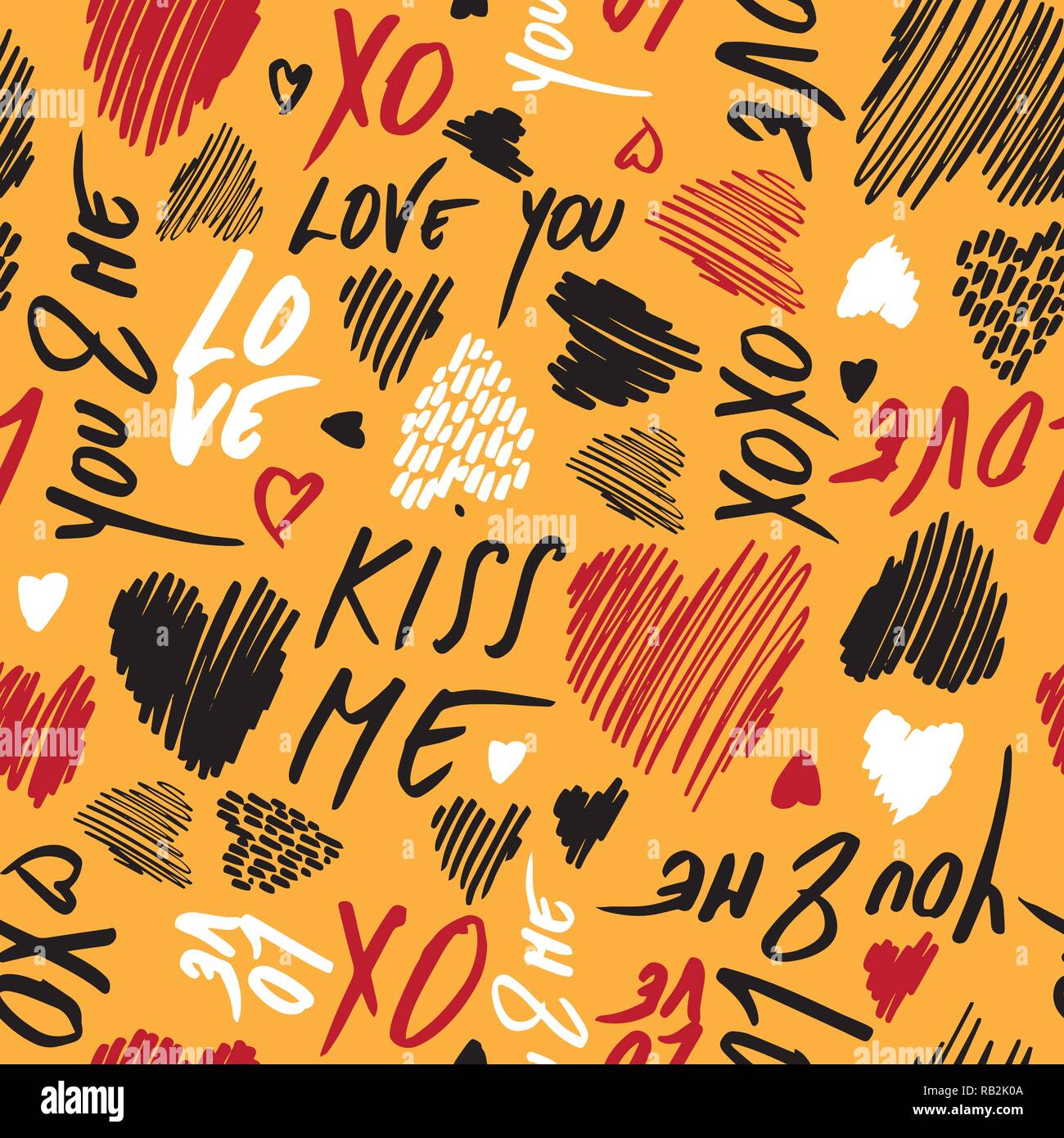 Kiss pattern hi-res stock photography and images - Alamy