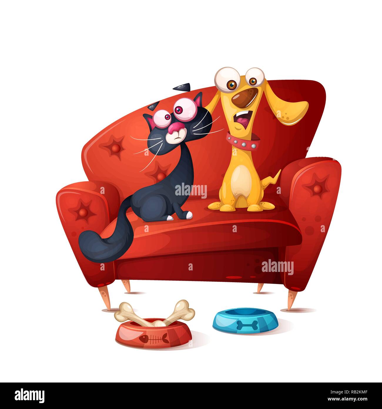 Cute little princess cartoon Cut Out Stock Images & Pictures - Alamy