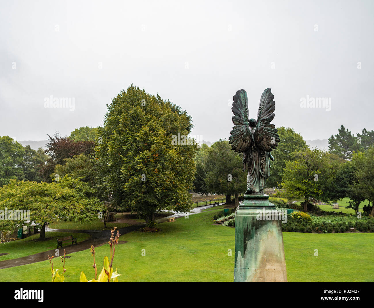 Bath, England - September 22, 2018: View of the Parade Gardens park in ...