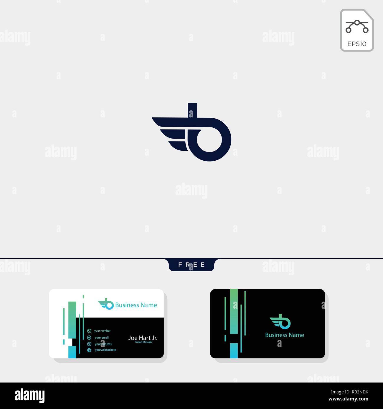 minimal initial B wings creative logo template vector illustration, get ...