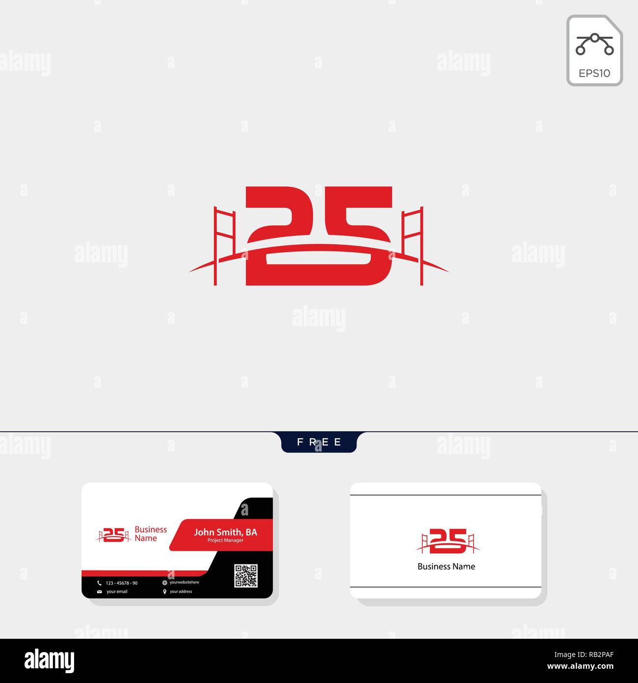 25 Bridge building logo template for corporate vector illustration ...