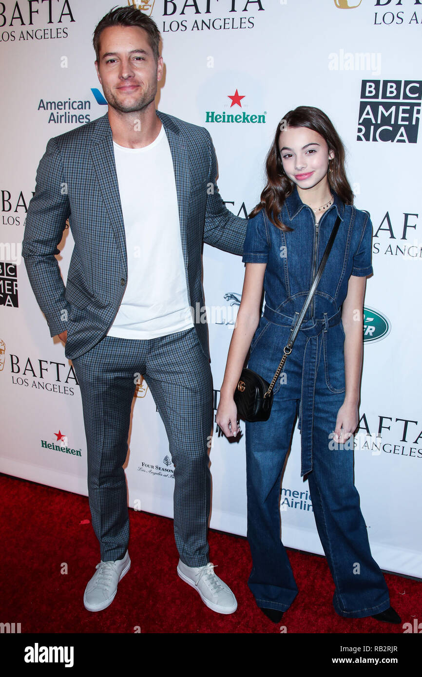 California, USA. 5th Jan 2019. Actor Justin Hartley and daughter ...