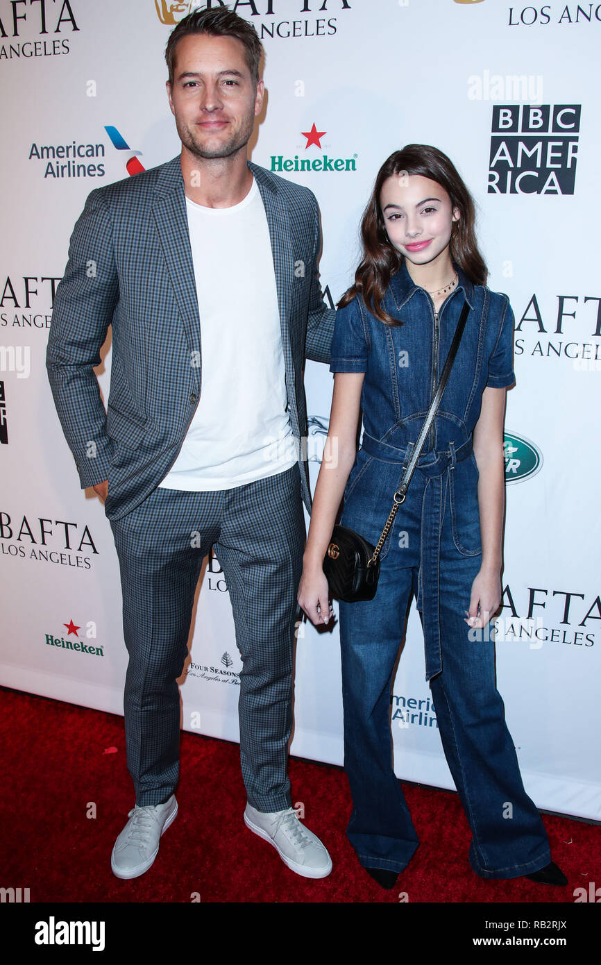 California, USA. 5th Jan 2019. Actor Justin Hartley and daughter ...