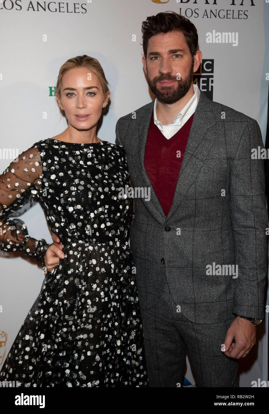 California, USA. 5th Jan 2019. Emily Blunt and husband John Krasinski ...