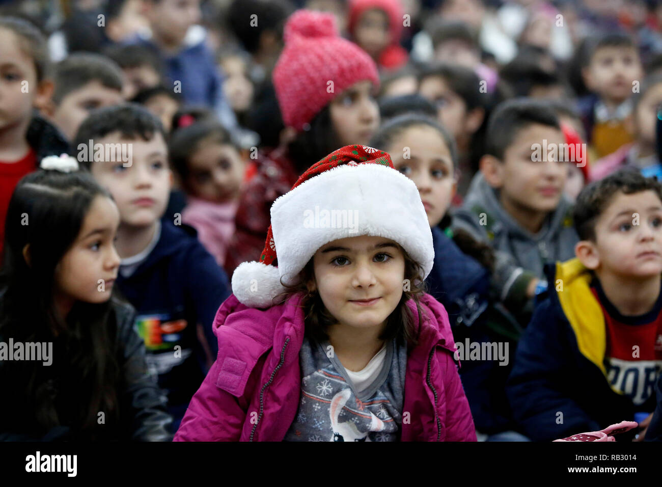 Beirut, Lebanon. 6th Jan, 2019. Iraqi refugee children attend a party ...