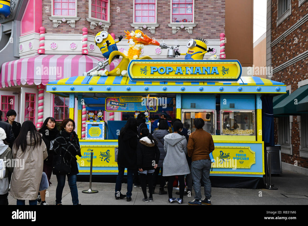 Osaka, Japan. 31st Dec, 2018. A pop corn stand at Universal Studios ...