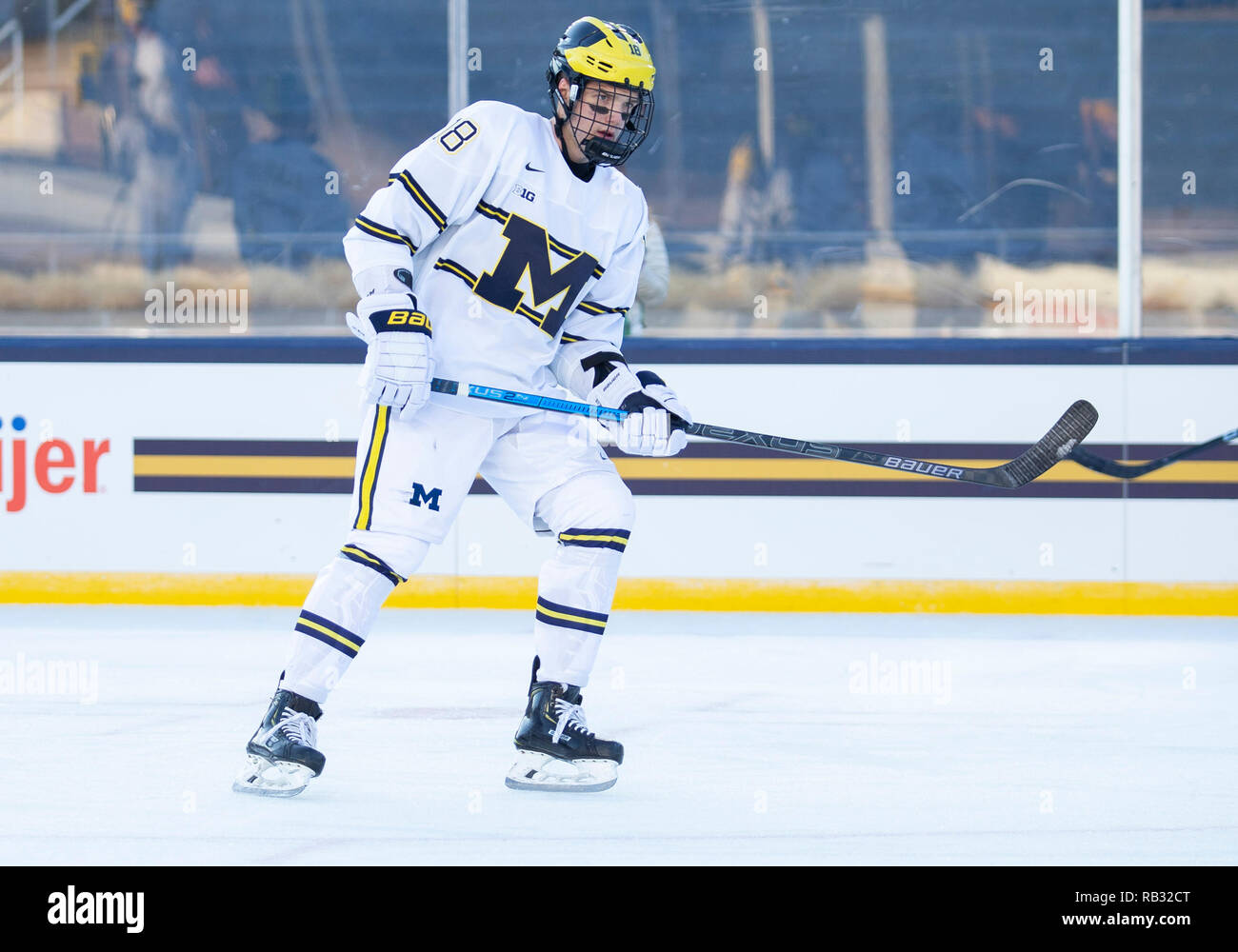 Indiana, USA. 05th Jan, 2019. Michigan forward Adam Winborg (18) during ...