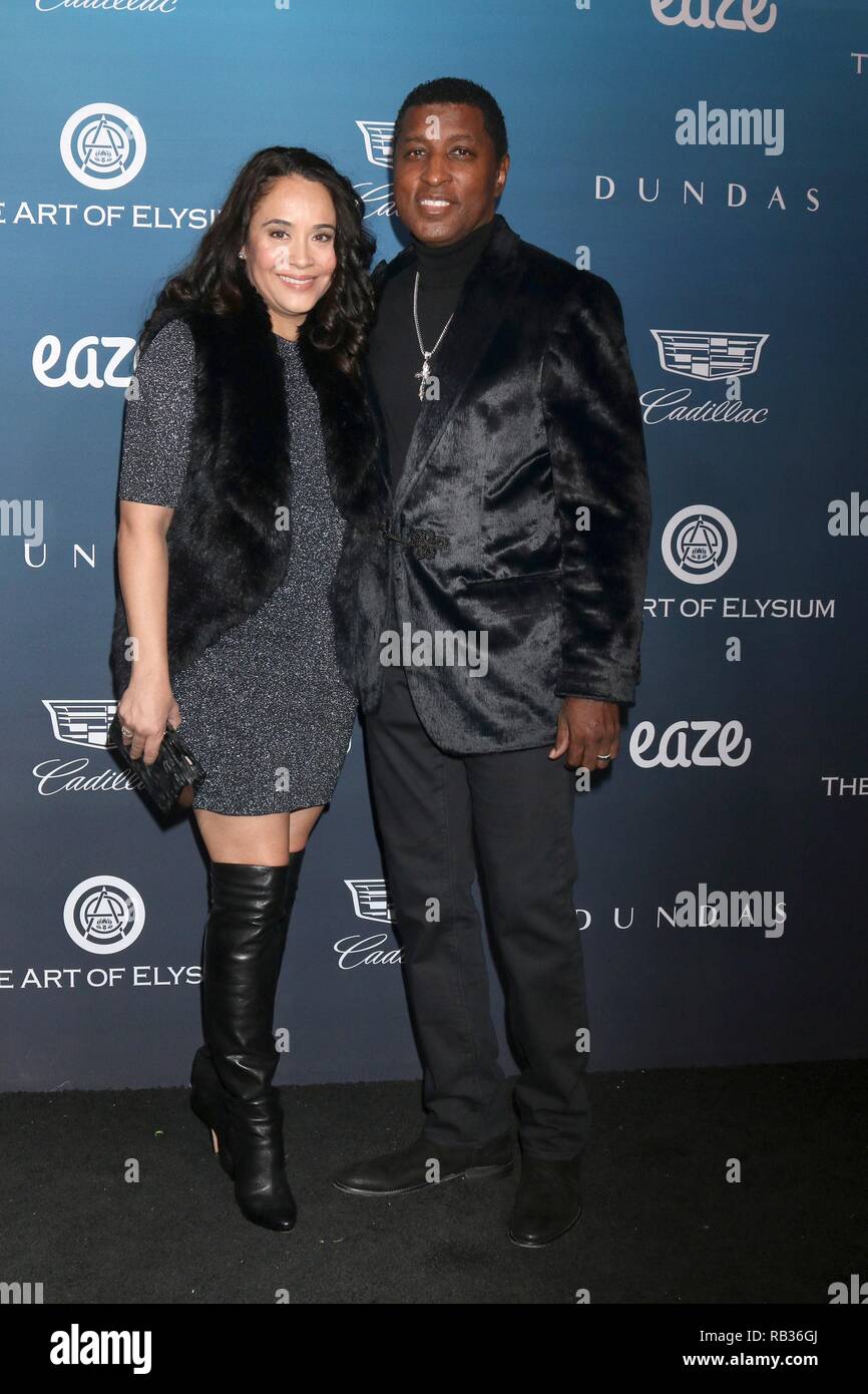 Los Angeles, CA, USA. 5th Jan, 2019. Nicole Edmonds, Kenny Edmonds ...