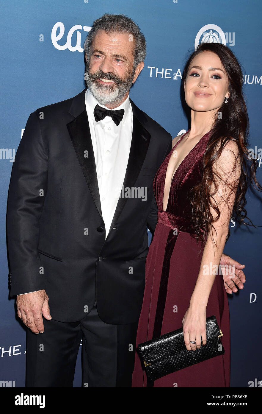 LOS ANGELES, CA - JANUARY 05: Mel Gibson (L) and Rosalind Ross attend Michael Muller's HEAVEN ...