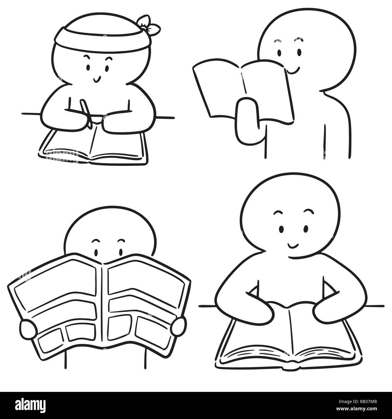 vector set of reader Stock Vector Image & Art - Alamy