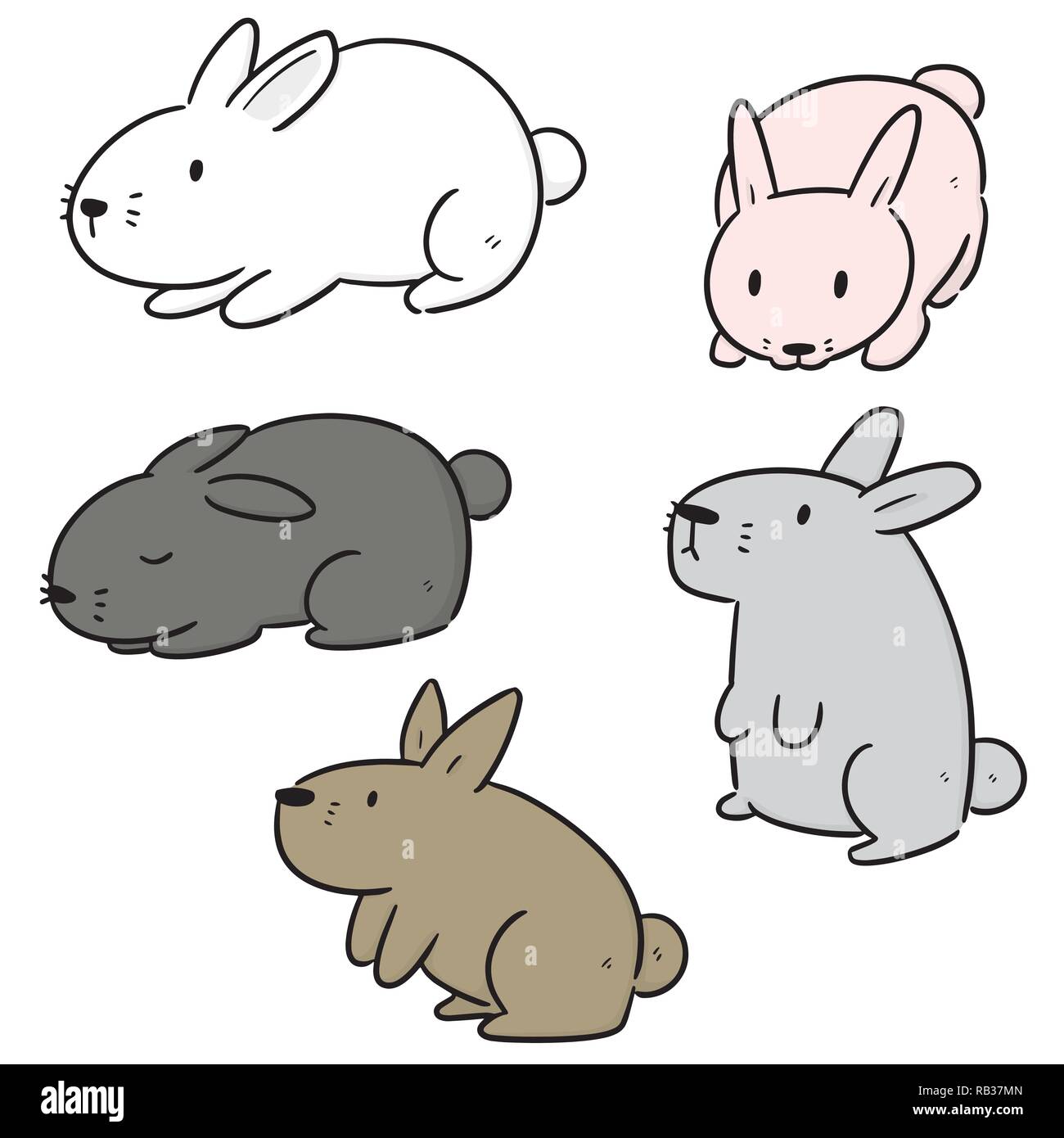 vector set of rabbits Stock Vector Image & Art - Alamy