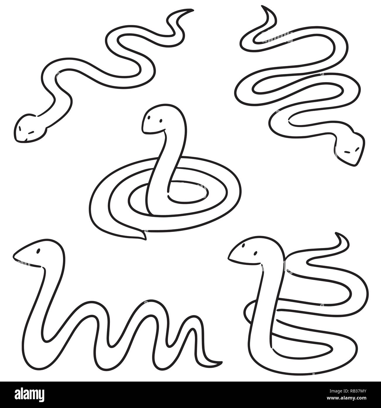 vector set of snakes Stock Vector Image & Art - Alamy