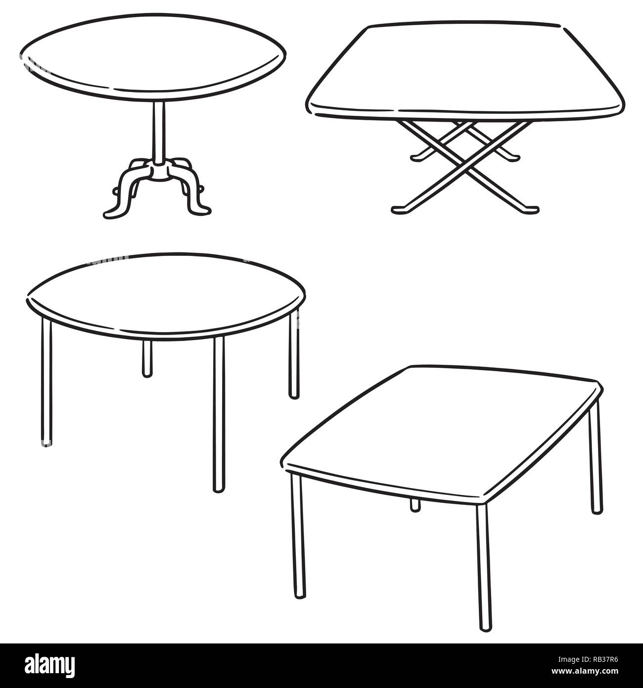 vector set of table Stock Vector Image & Art - Alamy