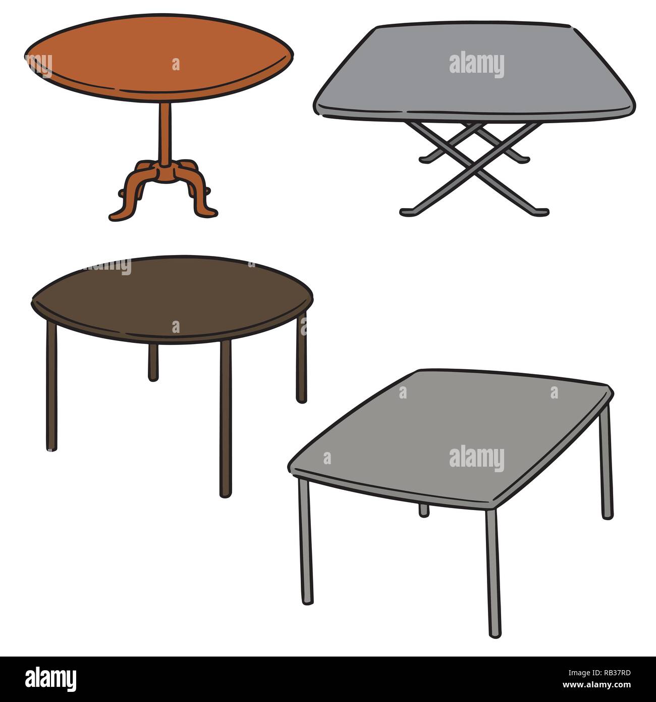 vector set of table Stock Vector Image & Art - Alamy