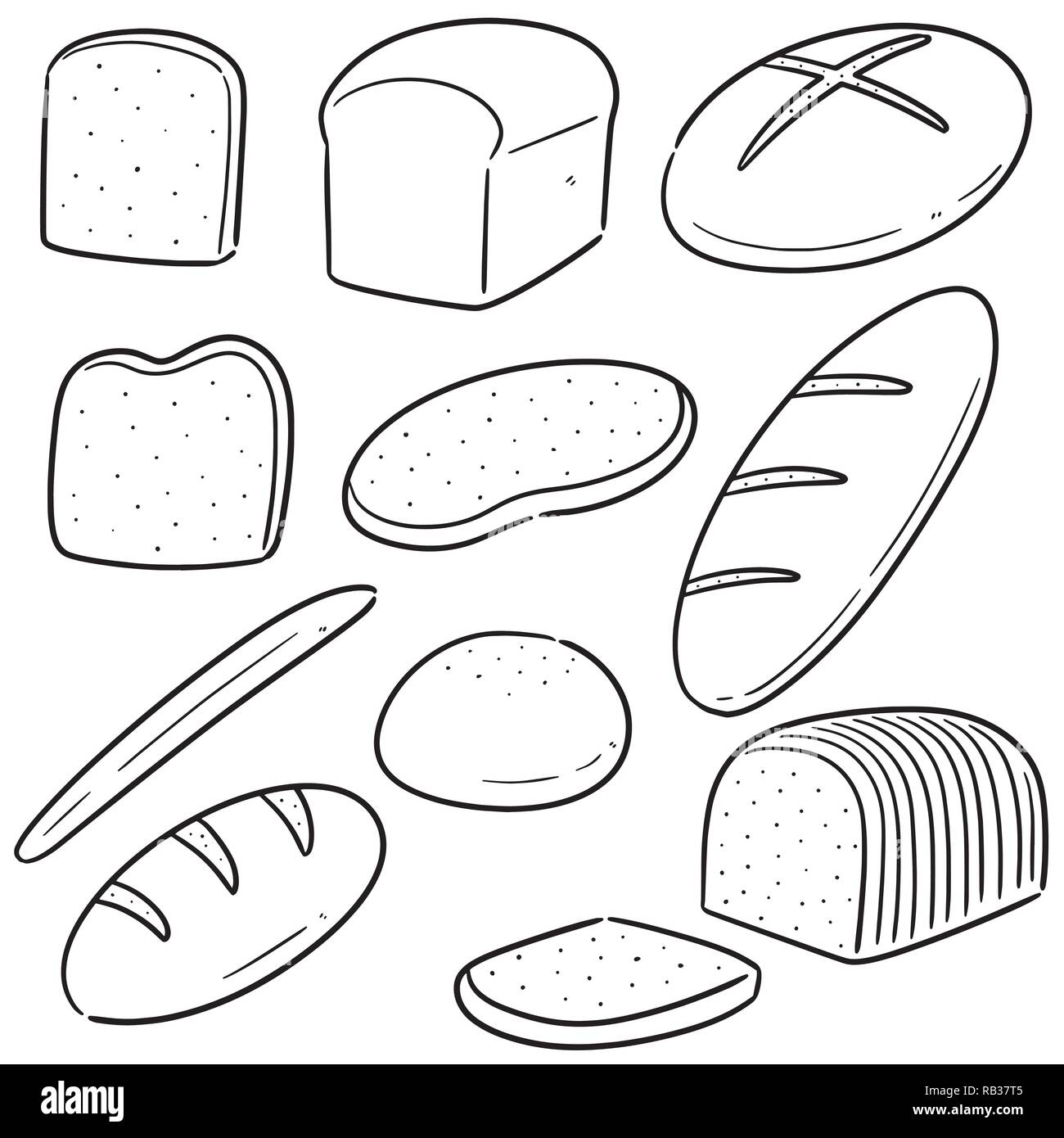 vector set of bread Stock Vector Image & Art - Alamy